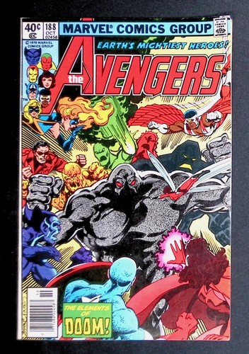 Avengers #188 1st App of Elements of Doom 1979 Marvel Comics FN/VF 7.0 ...