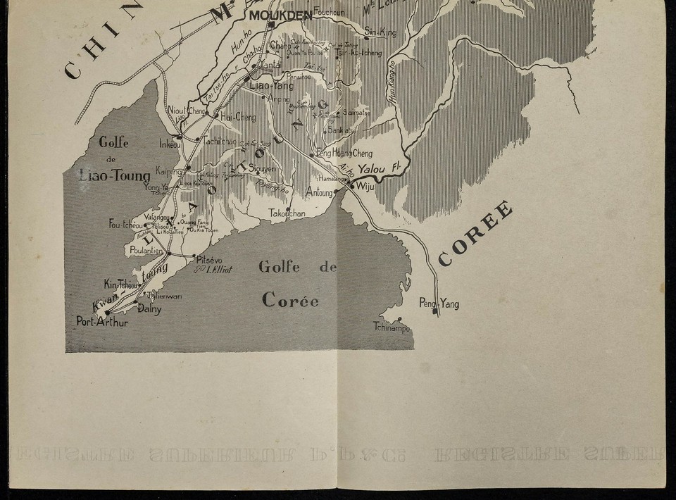 1906 - Manciuria - Carta Geografica Di La Guerra Russo-Giapponese ...