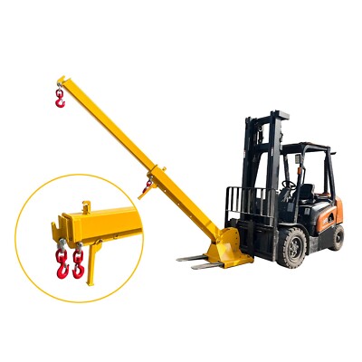 4400lb Double fork Adjustable Mobile Crane Lifting Hoist Truss Jib Boom ...