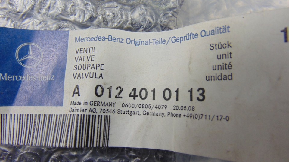 Pressure Control Valve Tire Front or Rear A0124010113 Mercedes W251 | eBay