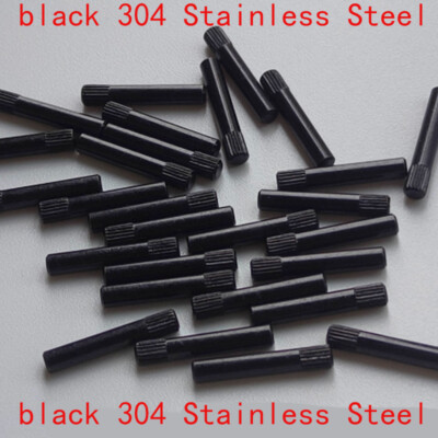 M2 Black SUS304 Steel Single-head Knurled Pins Locating Pin 4mm-120mm ...