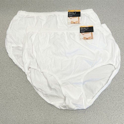 Bali Full Cut Fit Brief Panty L 7 NWT Stretch Cotton Brief 2324 2 PACK ...