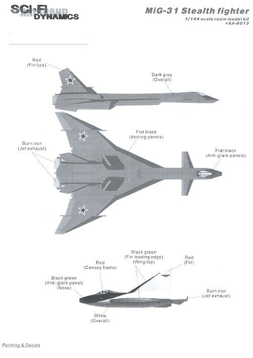 Anigrand Models 1/144 MiG-31 FIREFOX STEALTH FIGHTER | eBay