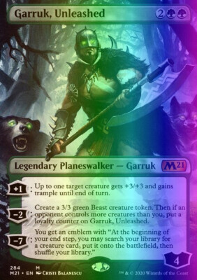 MTG Magic the Gathering Garruk, Unleashed (284/470) Core Set 2021 LP ...