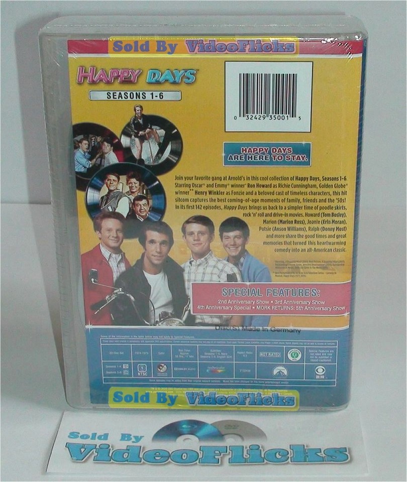 Happy Days Complete Series Seasons 1-6 DVD 22-Disc Box Set New Sealed ...