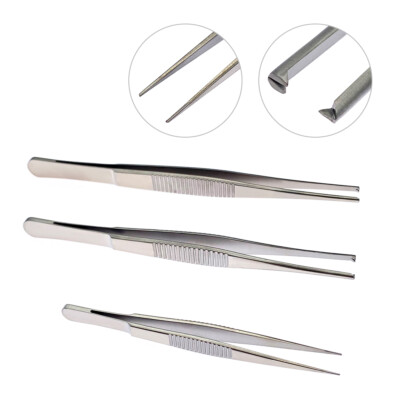 Stainless steel Tissue Forceps Teethed Tweezers Serrated Surgical ...