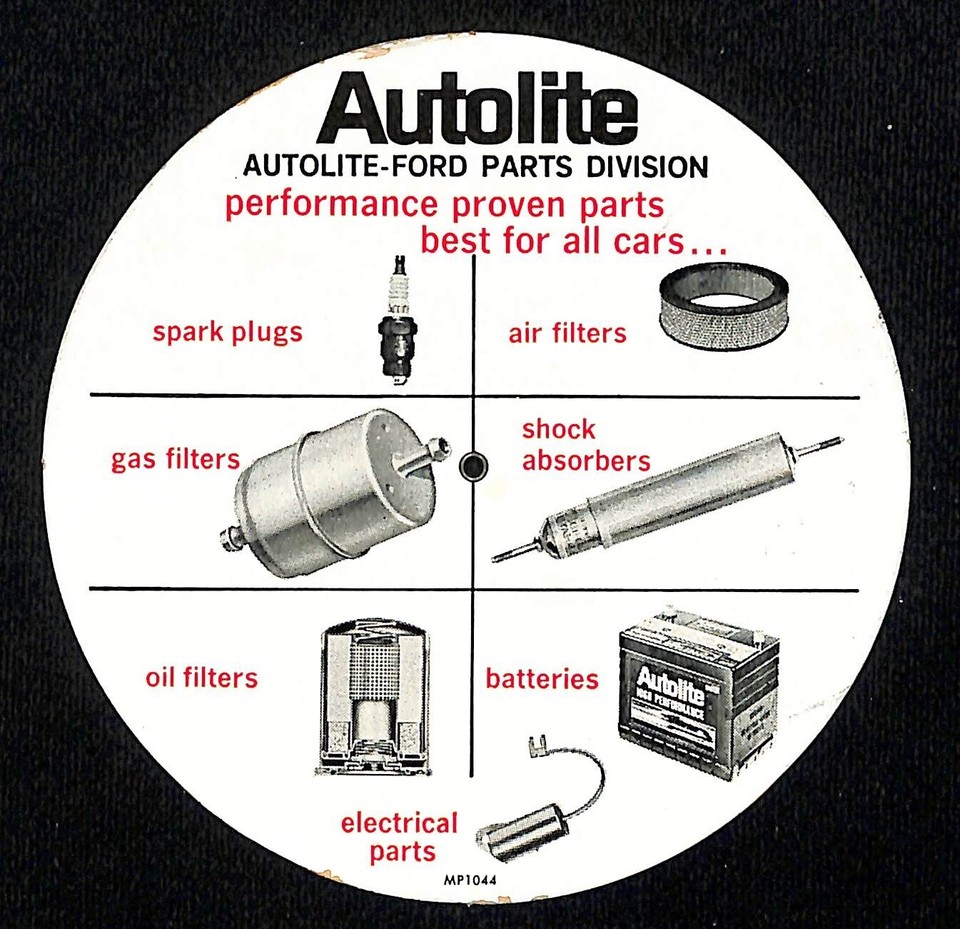 Autolite Speed - Time Conversion Chart Wheel Auto Racing c1970 4" dia ...