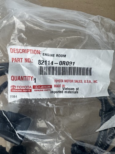 NEW 2022 2023 Toyota RAV4 Wire Harness 82114-0R091 ENGINE ROOM GENUINE ...