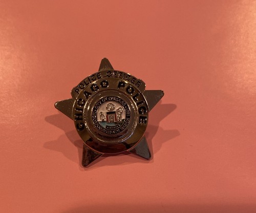 Silver Tone Enamel CHICAGO POLICE Officer Star Lapel Pin 1" | eBay