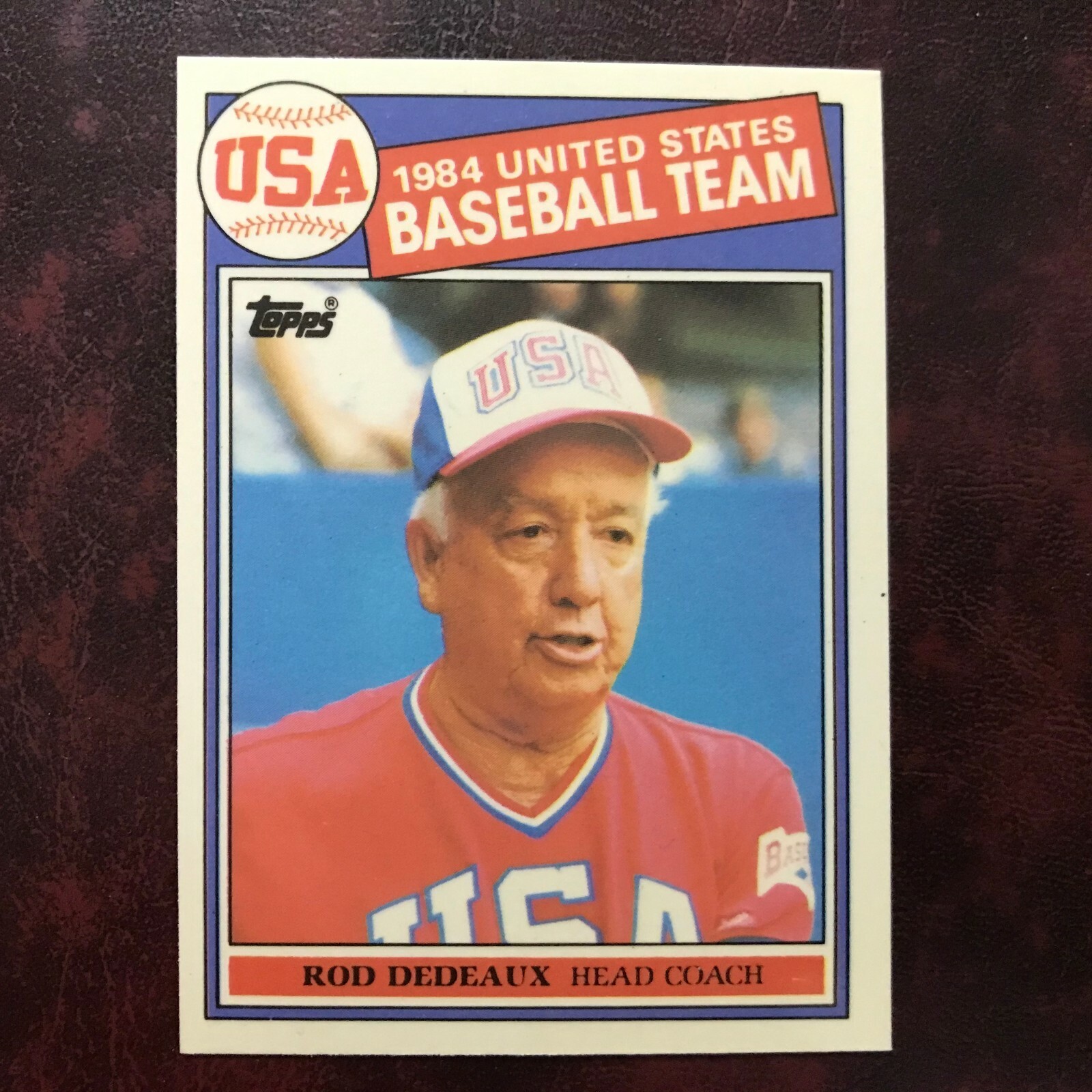 1985 Topps TIFFANY Set ROD DEDEAUX #389 USA OLYMPICS COACH ** MINT ...