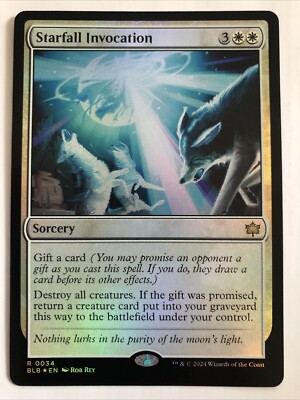 MTG Bloomburrow Starfall Invocation Foil 0034 NM Rare | eBay