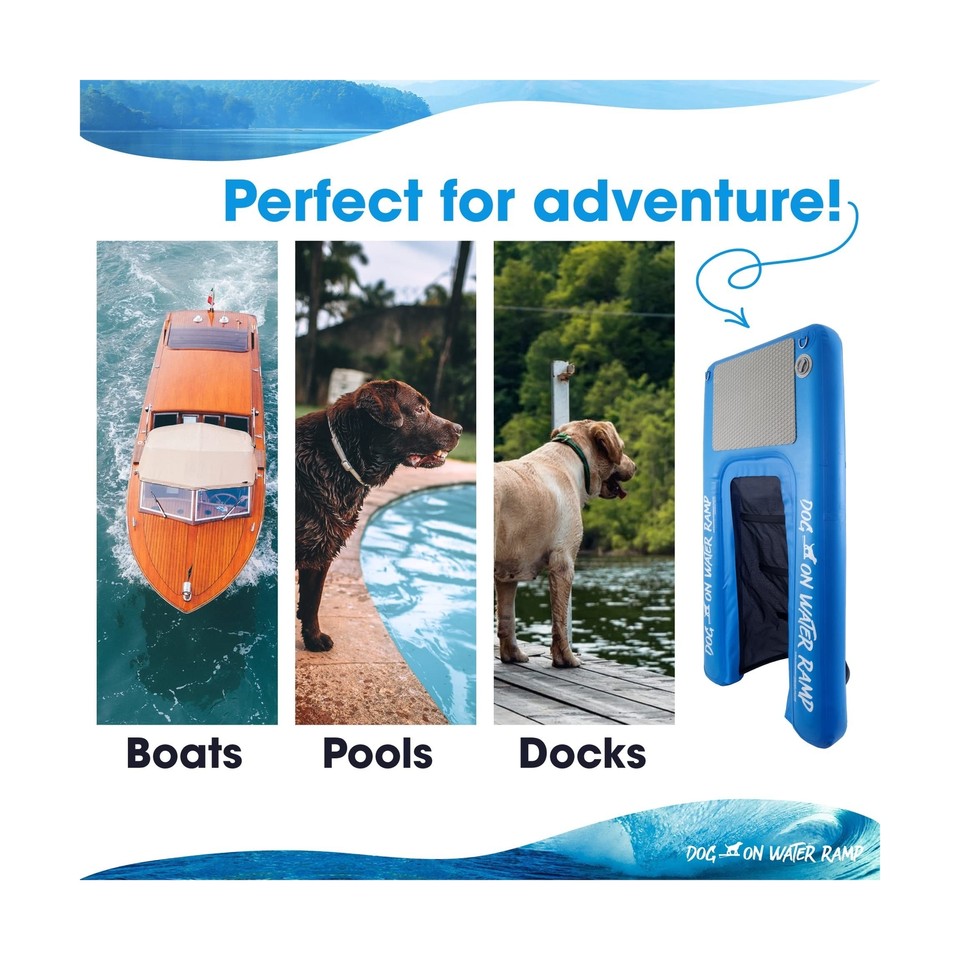 Dog on Water Ramp for Boat, Dock, or Pool. for Dogs up to 200 lbs to ...