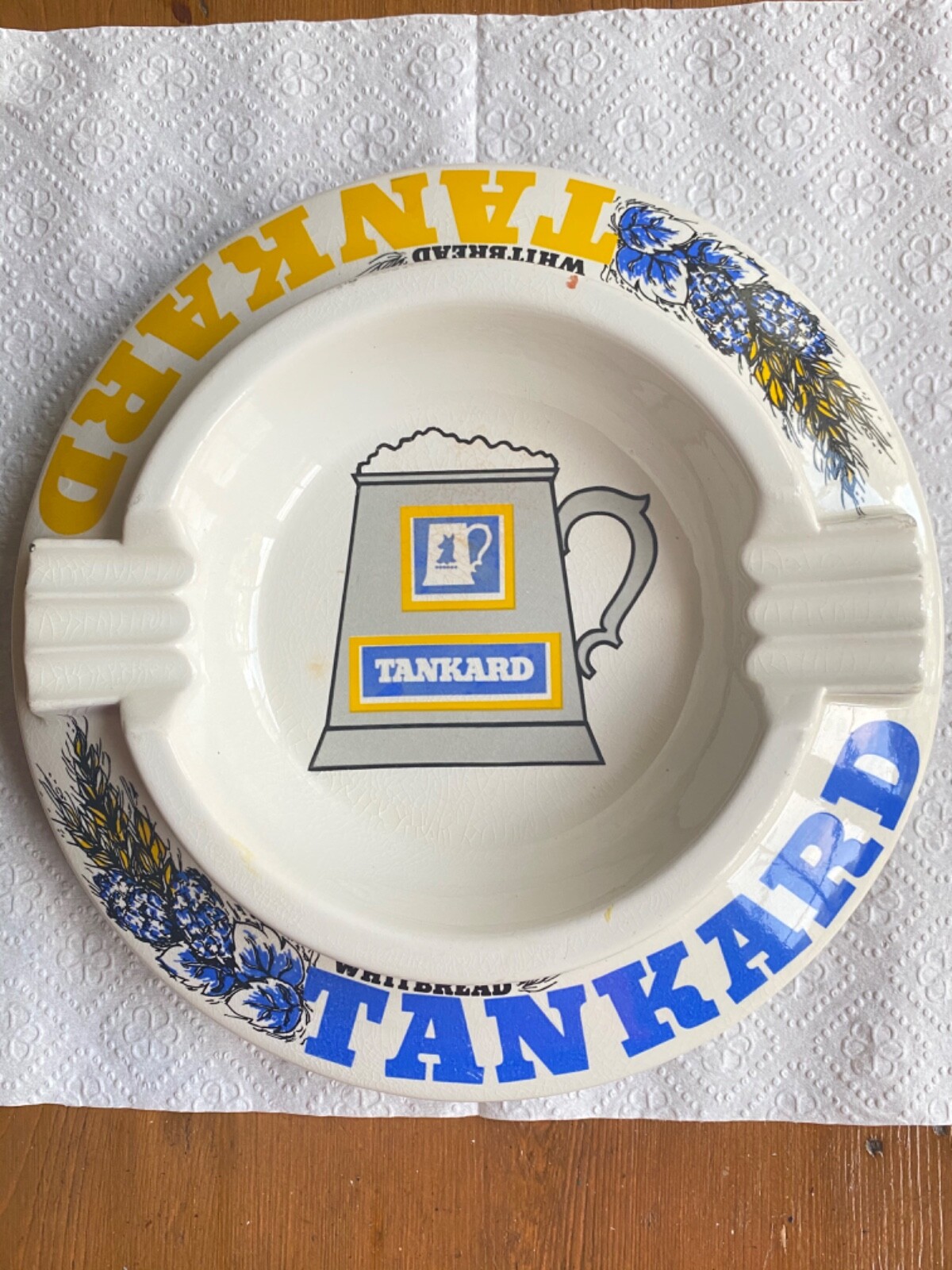 Large 9.5” Vintage Whitbread Tankard Beer Ash Tray Henry King England ...