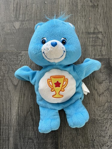 Vintage 2003 Care Bears Champ Bear Blue Hand Puppet 9" Plush Trophy | eBay