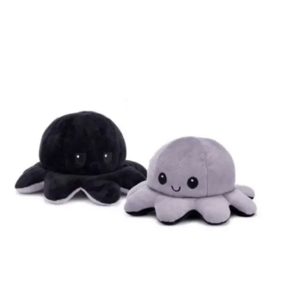 NEW OFFICIAL 8" REVERSIBLE MOOD COLOUR CHANGING OCTOPUS PLUSH SOFT TOYS ...