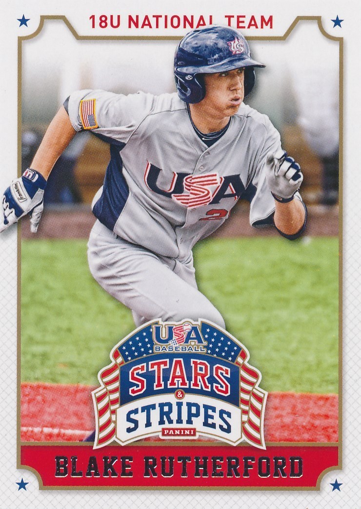 BLAKE RUTHERFORD #12 2015 Panini USA Stars & Stripes Baseball RC ...