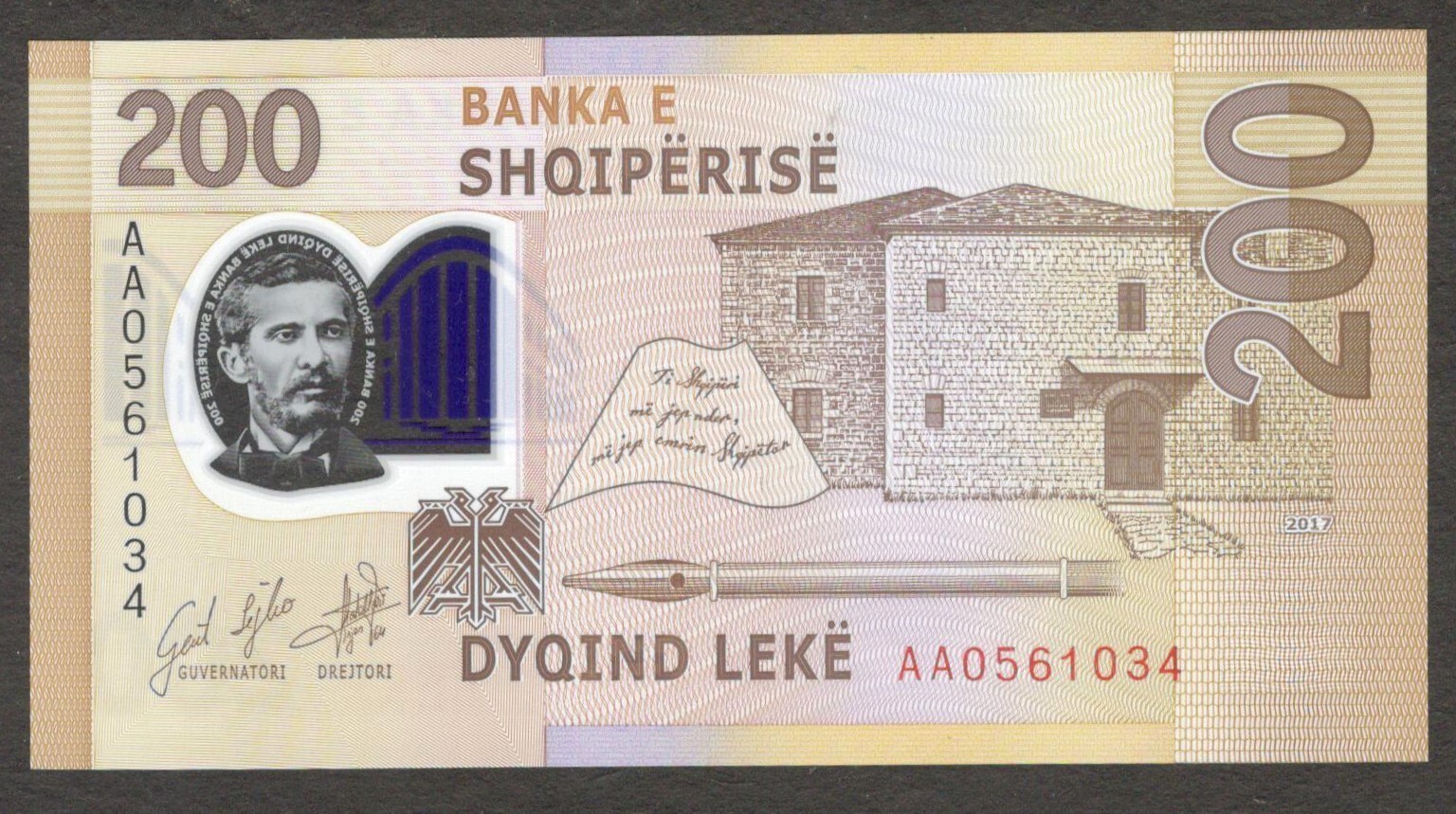 Albania 200 Leke First Prefix Block AA Polymer 2017 GEM UNC | eBay