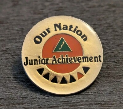 Our Nation Junior Achievement Award Vintage Round Lapel Pin | eBay
