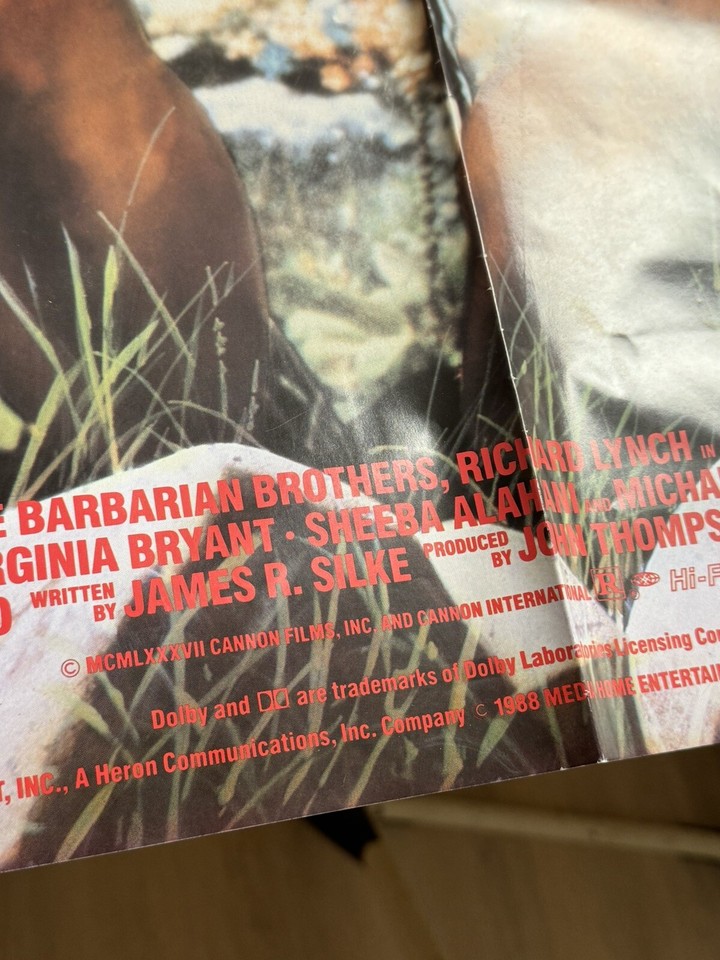 1987 "THE BARBARIANS" David & Peter Paul Original MEDIA HOME VIDEO ...