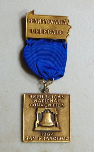 Goldwater 1964 Pennsylvania Republican convention campaign pin button ...