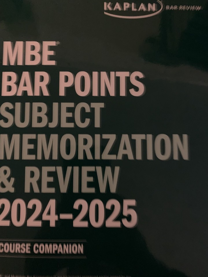2025 Kaplan Bar Exam Review UBE 4 Book Set -MEE MBE Outlines Bar Points ...