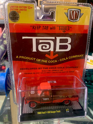 M2 MACHINES COCA-COLA 1969 Ford F-100 Ranger Truck TAB CHASE Limited To ...