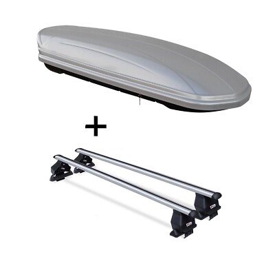 Dachbox MAA 580 Liter silber+Dachträger Tema Smart Forfour (W453 5 ...