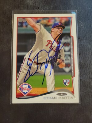 2014 Topps Series One Ethan Martin RC Rookie Card Signed IP Auto ...