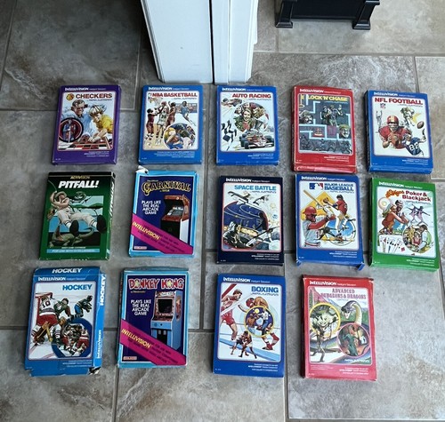 Intellivision Lot of 14 Games Complete in Box with Manuals and Overlays ...