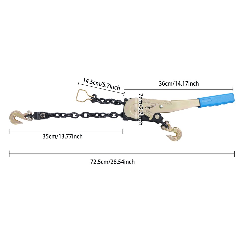 Ratcheting Chain Load Binder Heavy Duty Tie Down Ratchet Load Binder 4 ...