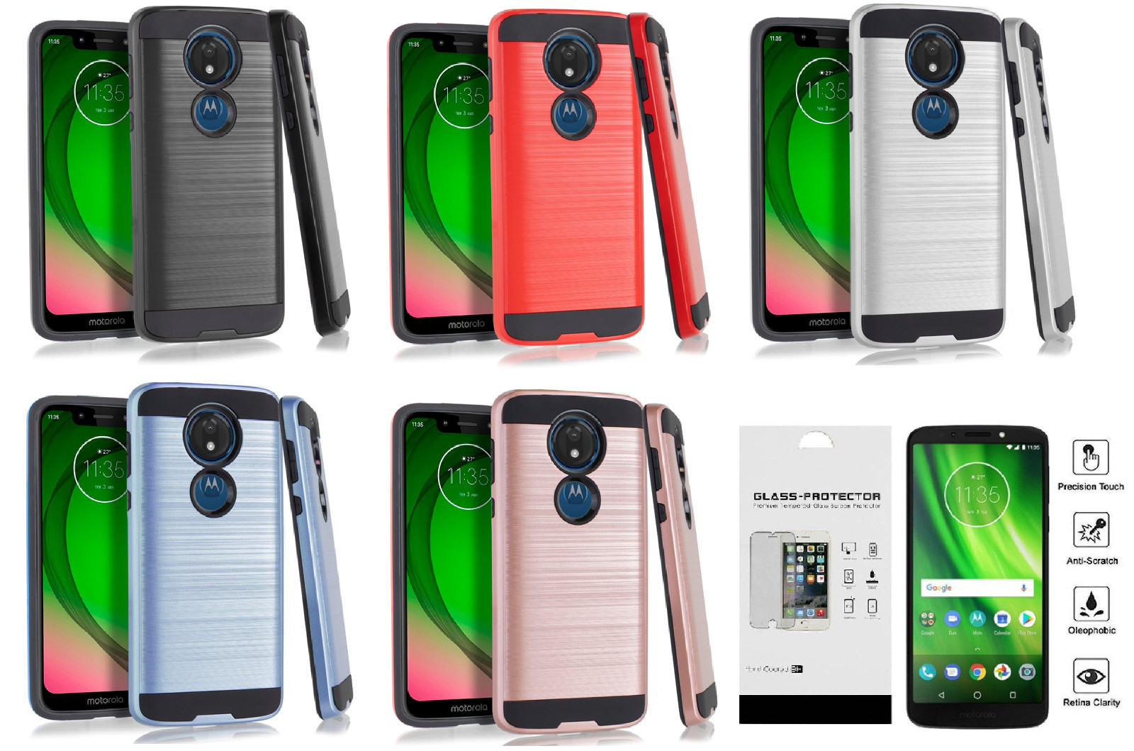 For Motorola Moto G7 Optimo Maxx XT1955 (6.2")Metallic Case Cover ...