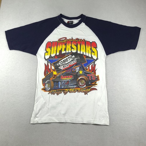 Sprintcar Superstars T Shirt White Short Sleeve Graphic Tee Size S ...