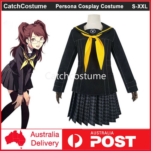 Persona 4 The Golden Kujikawa Rise Cosplay Costume School Uniform Party ...