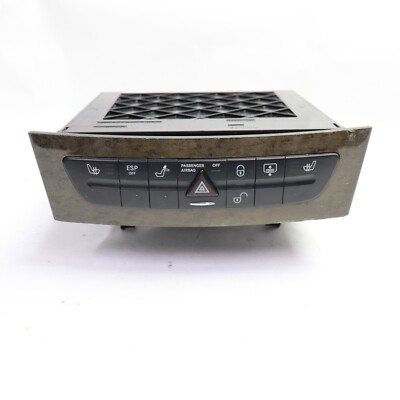 03-09 Mercedes W211 E550 E63 Hazard Switch Control Panel Trim Wood CD ...