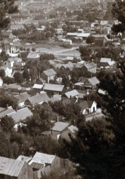 TRINIDAD COLORADO FISHERS PEAK CABINET PHOTO 1890s BIRDSEYE VIEW ...