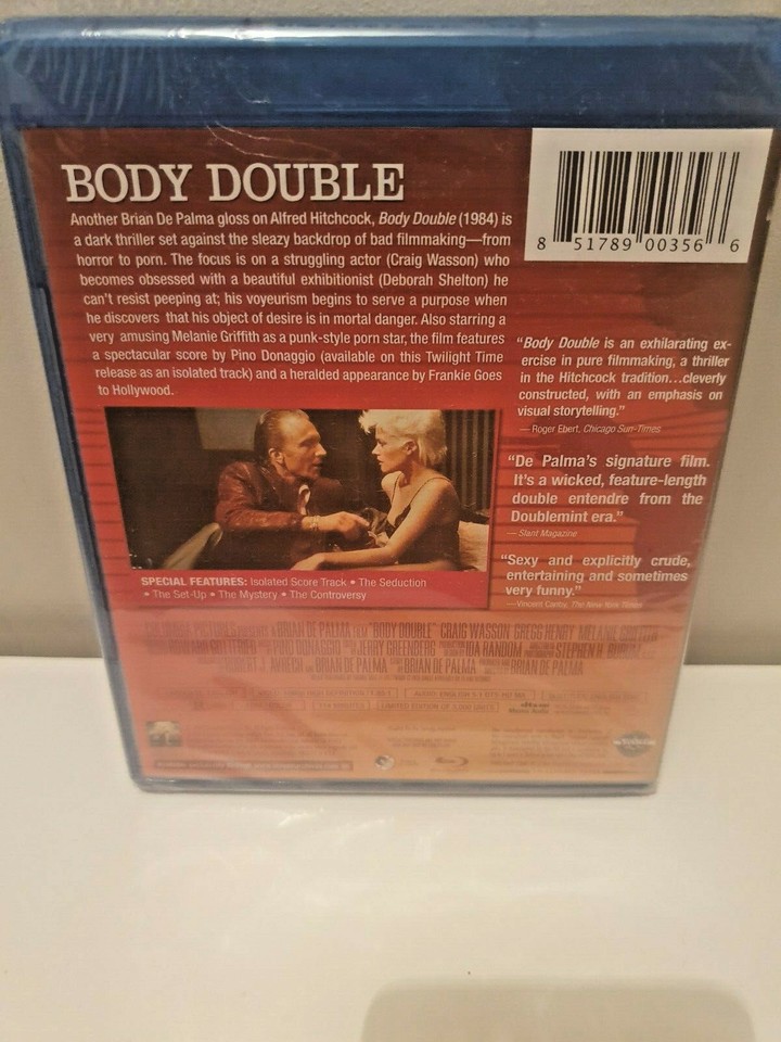 Brian De Palma's BODY DOUBLE Blu-Ray Twilight Time Limited Edition New ...
