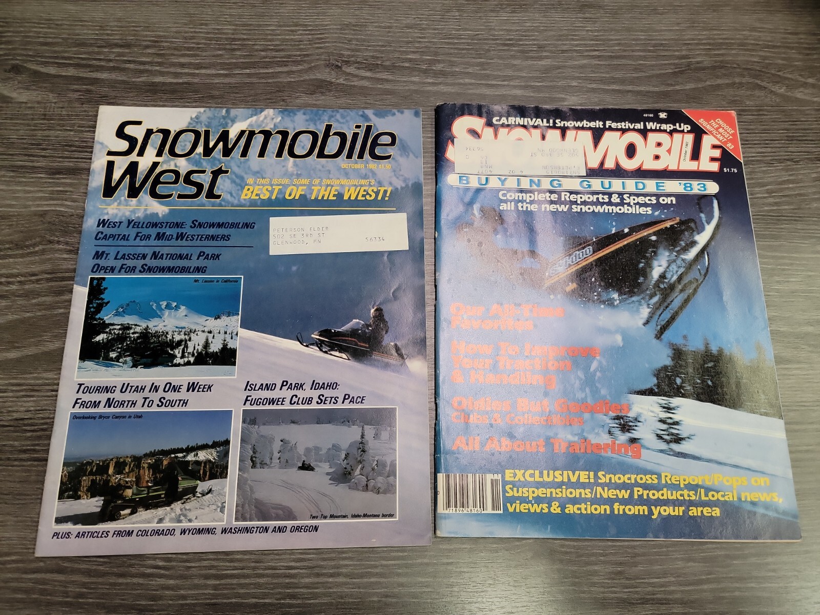 Pair Of Vintage Snowmobile Magazines From October 1982 Snowmobile ...