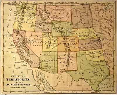 Entire US - 1879 Antique Map