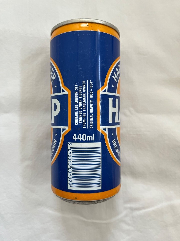 Harp Lager Steel Can - From England, 1986 - Tall Can - Pull Tab, Top ...