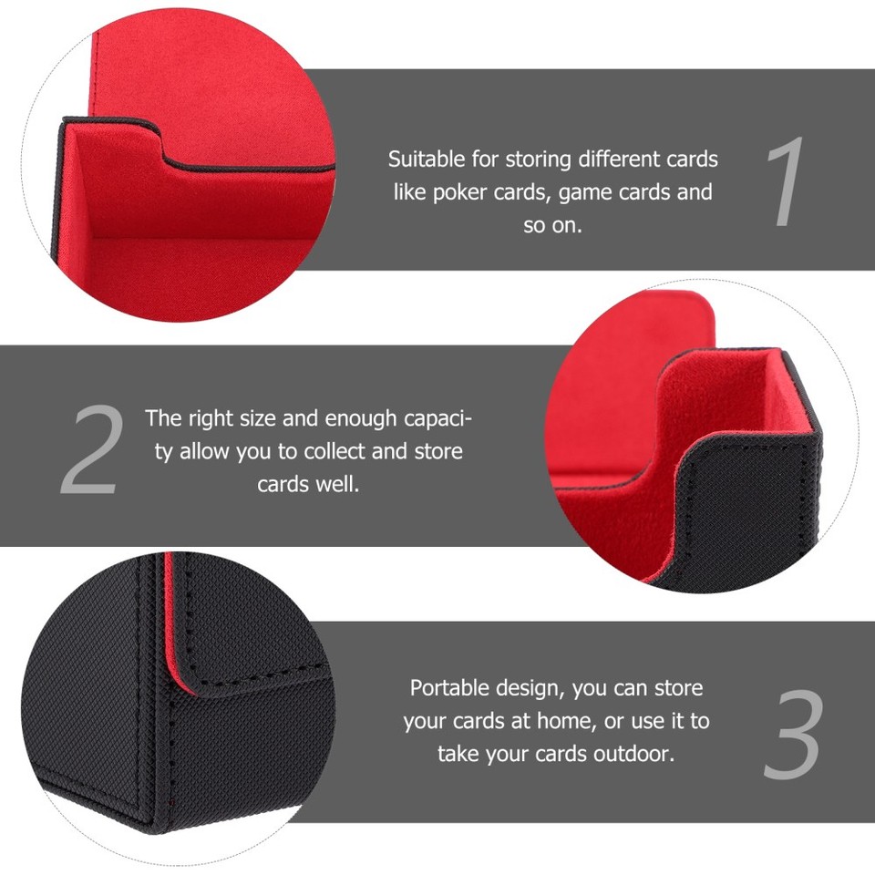 Card Desk Box Games Cards Storage Box Durable Cards Holder Organizer ...