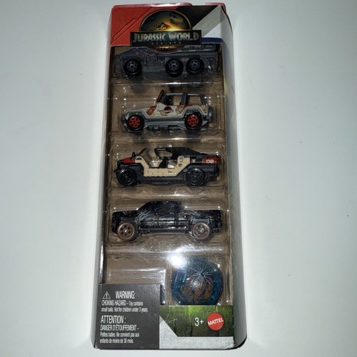 RARE Matchbox Jurassic World Rebirth 5 Pack Ingen Off Road Vehicle Jeep ...