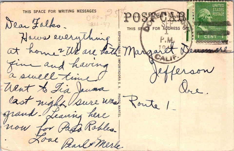GOLDPATH: US POSTCARD 1944 DOHENY PARK,CA.DPO,RUSH AFTER BULL FIGHTS ...