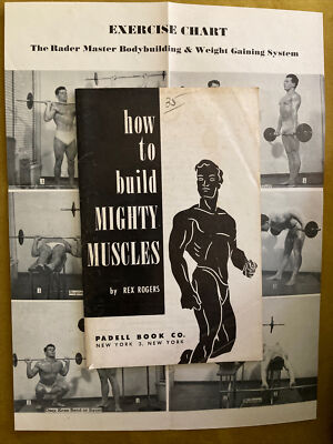 1955 Rex Rogers How To Build Mighty Muscles Padell Book Booklet ...