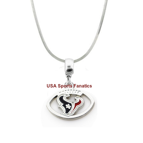 NFL Houston Texans Football Logo Pendant Necklace On A 925 Snake Chain ...