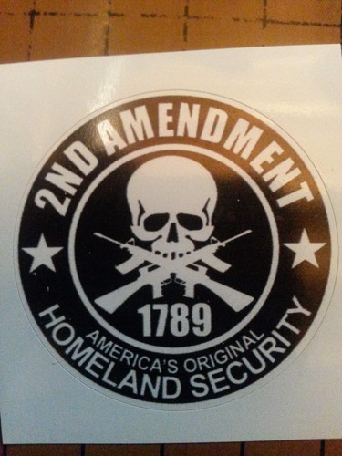 2nd Amendment Hard Hat Vinyl Sticker Helmet Decal Label Motorcycle Gun ...