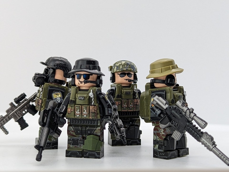 Custom Printed LEGO Minifigure (4x) Elite Urban Spec Ops Military ...