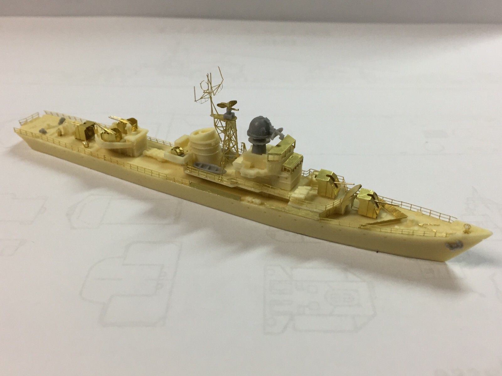 Resin kit 1/700 Soviet Navy Pr.50 Riga Class Frigate [Guard ship ...