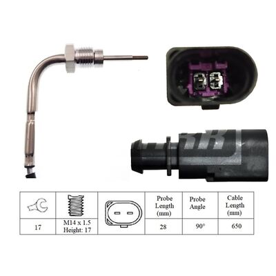 Exhaust Temperature Sensor EGTS For VW Caddy MK4 2.0 TDI 04L906088AC ...