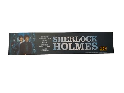 SHERLOCK HOLMES Authentic Movie Theater Mylar Banner 11.75"x 2.5” | eBay