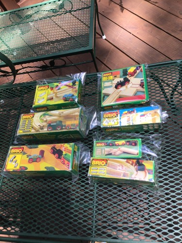 Vintage wooden Brio train sets, 7 in original boxes | eBay
